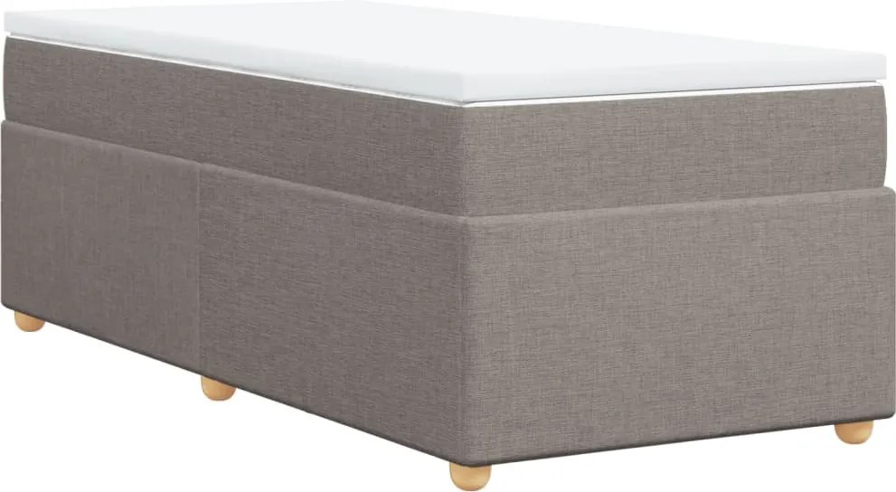 Box spring postel s matrací taupe 80x200 cm textil 3285335