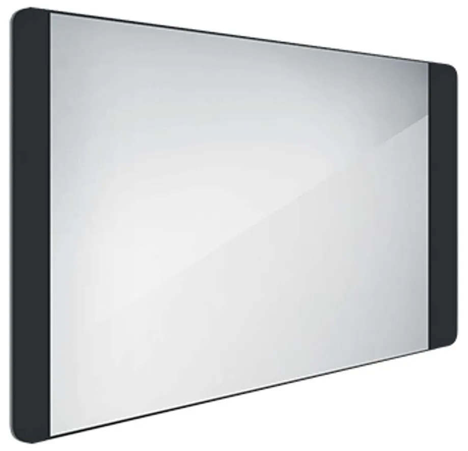 Nimco - Zrcadlo s LED osvětlením, 100x60 cm, hliník/černá ZPC 42004-90