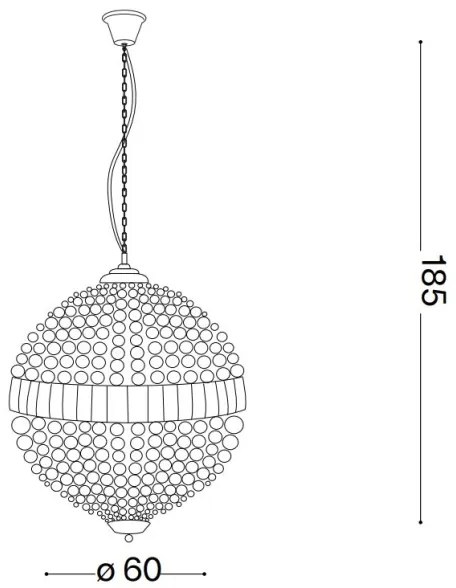 Ideal Lux - LED Křišťálový lustr na řetězu LUXOR 12xG9/3W/230V pr. 60 cm čirá