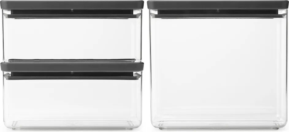 Brabantia Sada obdélníkových nádob 2x 1,5 l 1x 3,5 l