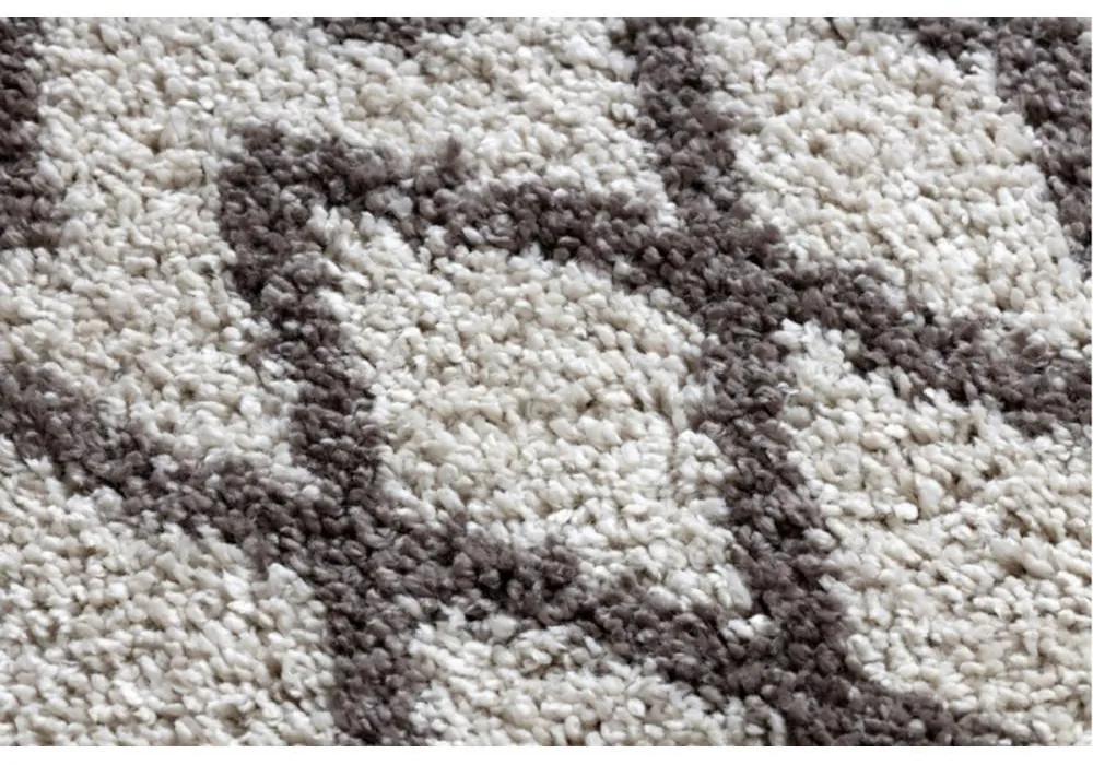 Kusový koberec Shaggy Beni krémový atyp 80x250cm