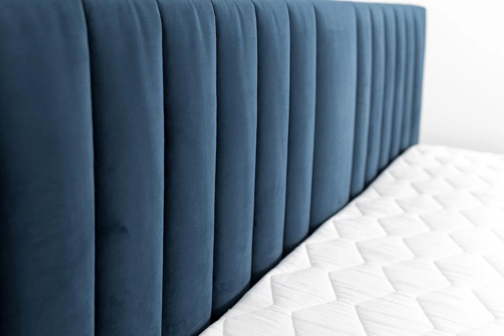 Čalouněná postel 160x200 cm Veggie (modrá). 1036141
