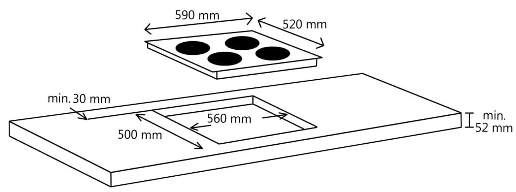vidaXL Marketos Keramická varná deska 4 varné zóny dotykové ovládání 6 600 W