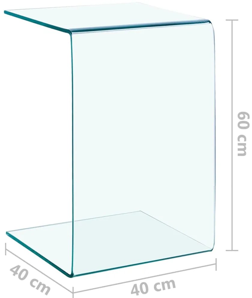 vidaXL Marketos Odkládací stolek 40 x 40 x 60 cm tvrzené sklo