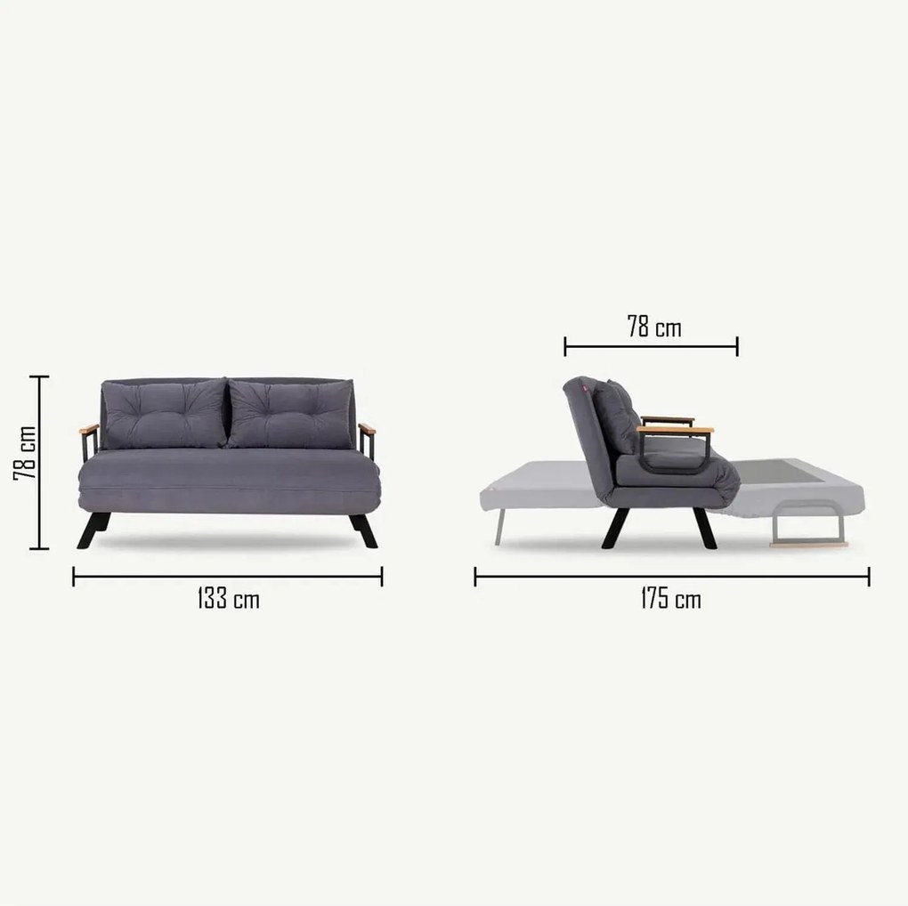 Dvoumístná rozkládací pohovka Seater Sando - výběr z 9 provedení