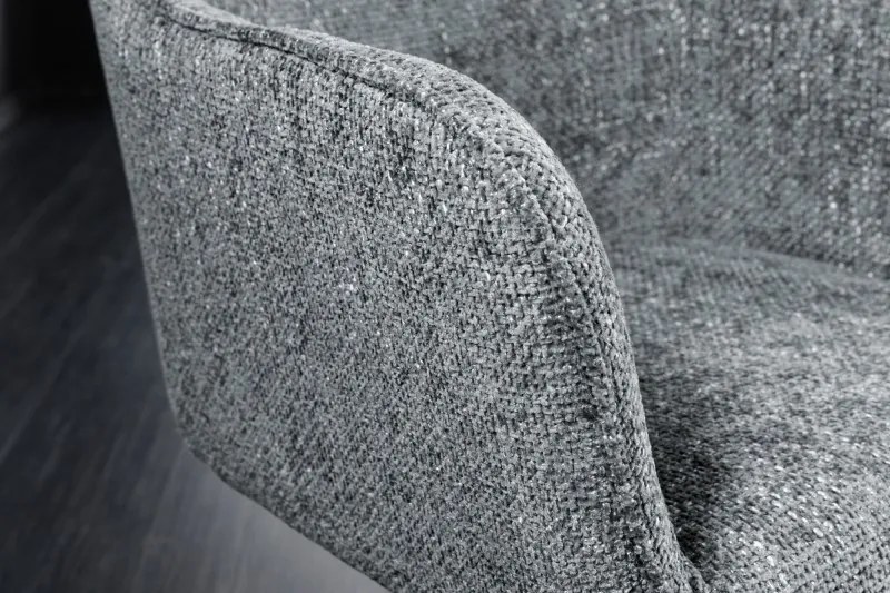 Designová otočná židle Rahiq šedá