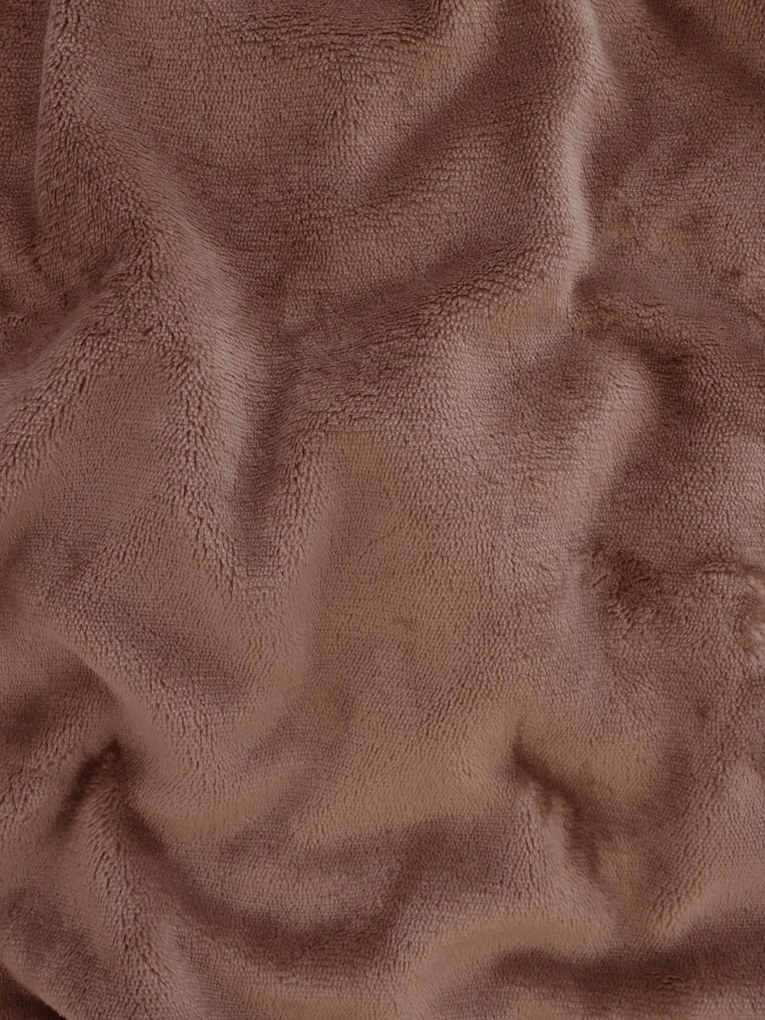 MK Lůžkoviny Povlak na polštář mikroplyš 40 x 40 cm - Laura mocha mousse