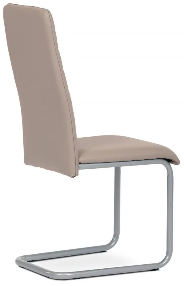 Jídelní židle ATLA — kov, ekokůže, více barev Lanýžová