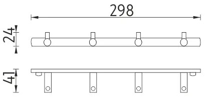 Nimco Čtyřháček s jednoduchými háčky BORMO - BR 11104-26