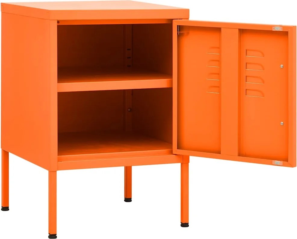 Noční stolky 2 ks oranžová 35 x 35 x 51 cm ocel 3095208