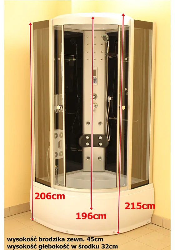 BPS-koupelny Hydromasážní box HYD-R712B 110, 110x110 bez sauny