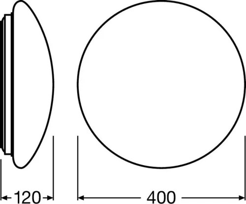 LED svítidlo LEDVANCE Surface Circular 400mm 24W/3000K teplá bílá IP44 s pohybovým čidlem