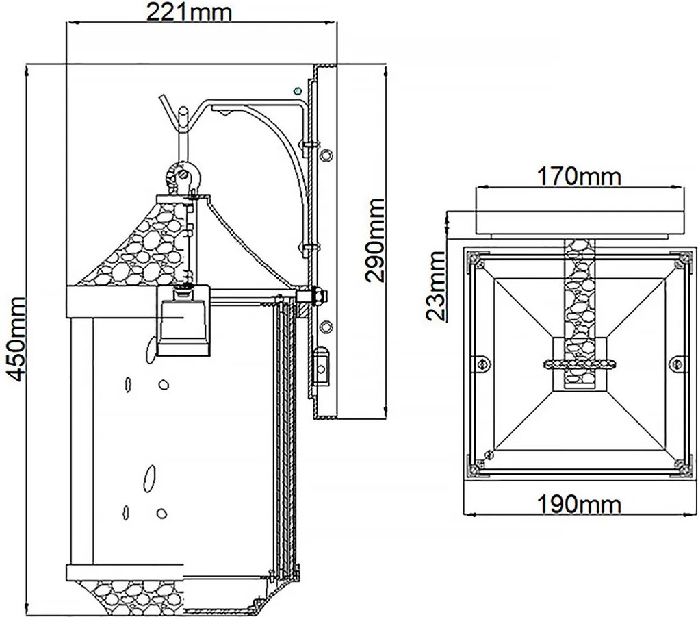 Elstead SPRINGFIELD venkovní lucerna IP44/1×E27/45 cm