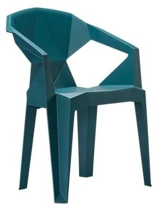 Designová plastová židle Destiny, petrolejová