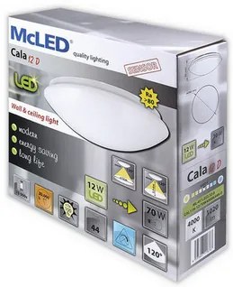 LED svítidlo McLED Cala 12D 12W IP44 4000K neutrální bílá, s pohybovým čidlem ML-411.222.32.0