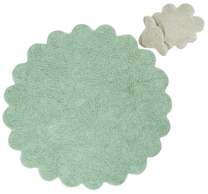 Lorena Canals koberce Přírodní koberec, ručně tkaný Puffy Sheep Rozměry koberců: 140x140 kytka