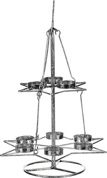 Kovový svícen stříbrný UM0241-SIL