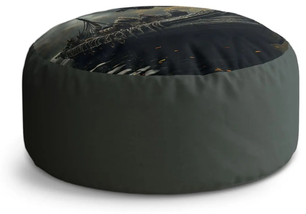 Sablio Taburet Circle Vikingové Loď: 38x48 cm