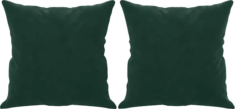 2místná pohovka s polštáři tmavě zelená 120 cm samet 3200937