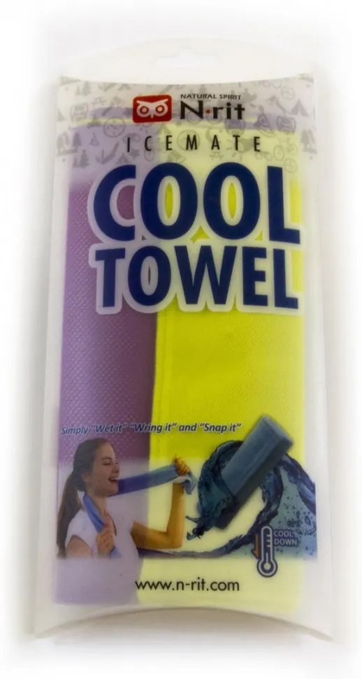Chladící ručník Cool Twin limetková/fialová