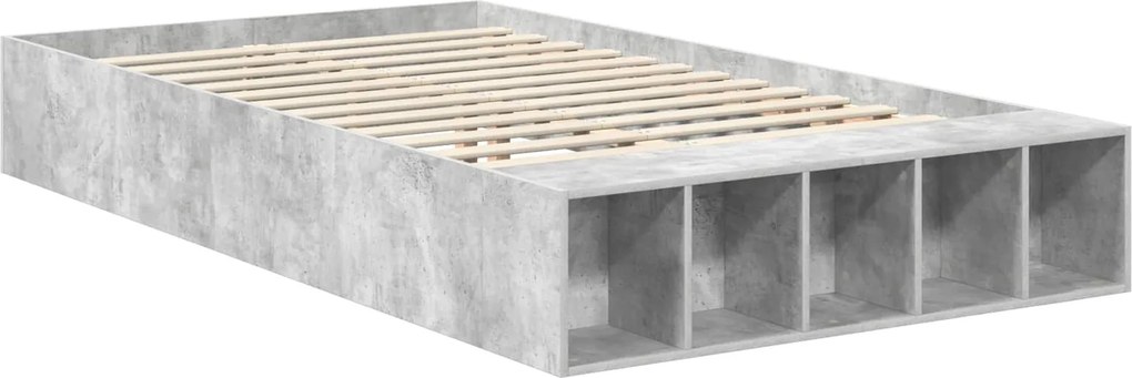Rám postele s čelo Betonově šedá 120 x 190 cm Kompozitní dřevo 3408385