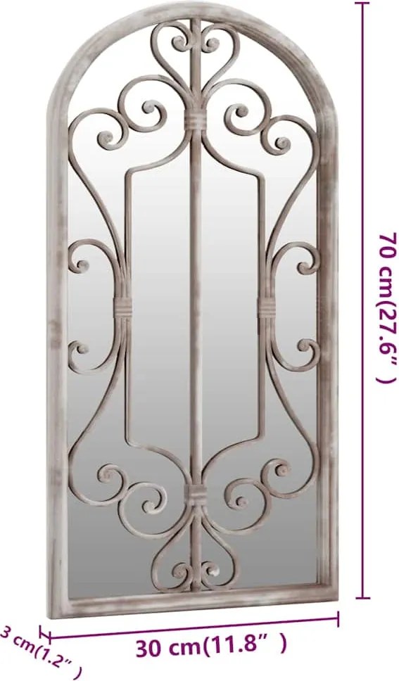 Zahradní zrcadlo pískové 70 x 30 cm železo do exteriéru 318375