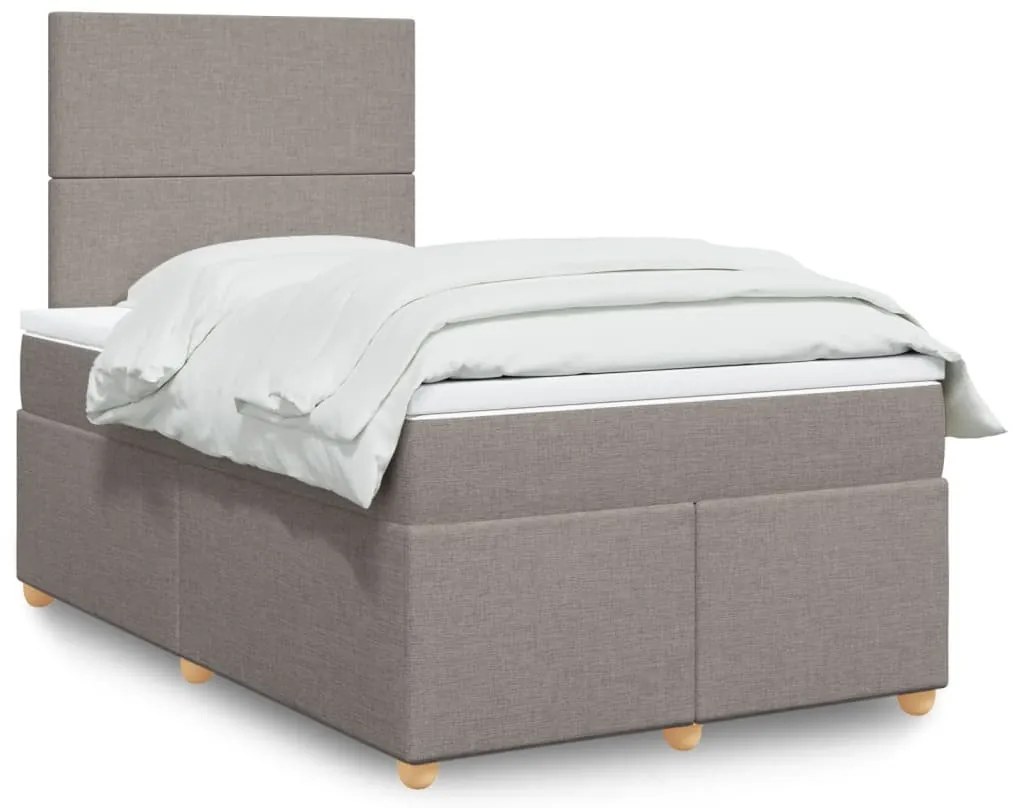 Box spring postel s matrací taupe 120x190 cm textil 3293516