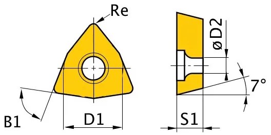 Břitové destičky W/80°, 5 ks