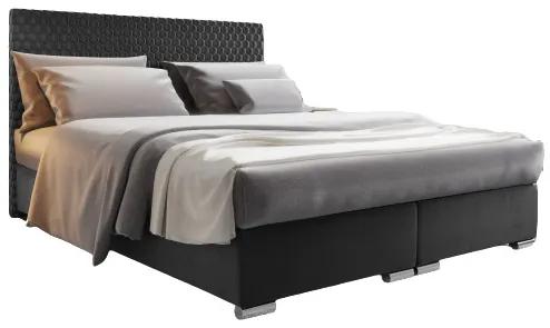 Kontinentální postel 180 cm Harlan Comfort (tmavě šedá) (s roštem, matrací a úl. prostorem). 1056003