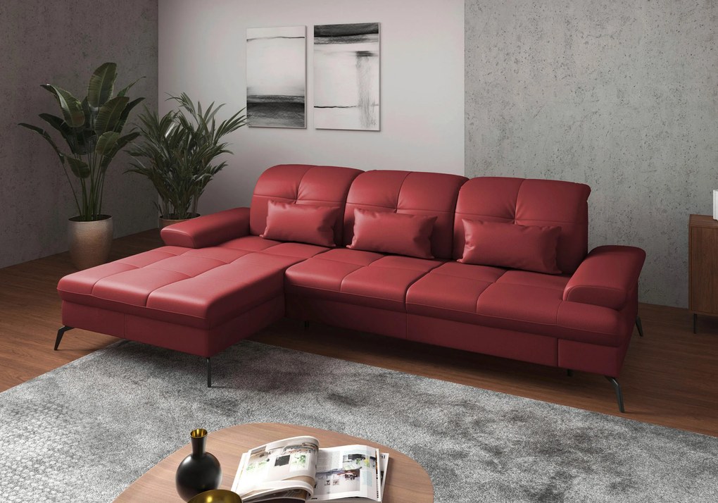 XXXLutz ROHOVÁ SEDAČKA, textil, kůže, červená Sit & More - Sedací soupravy - 000144011758