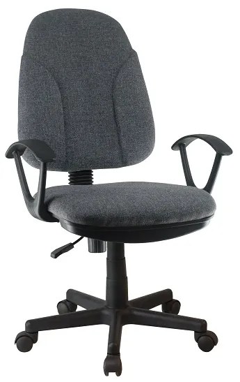 Kancelářská židle, šedá látka, DEVRI 0000191473 Tempo Kondela