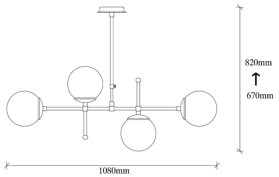 Designový lustr Parisa 108 cm černý