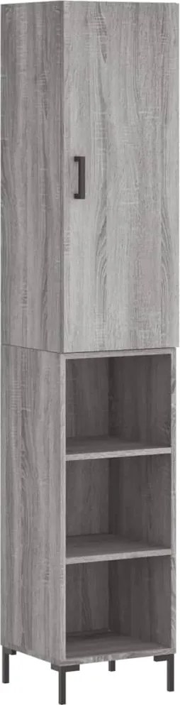 Skříň highboard šedá sonoma 34,5 x 34 x 180 cm kompozitní dřevo 3198983