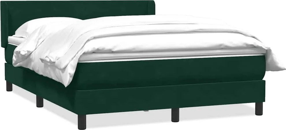 Box spring postel s matrací tmavě zelená 160x220 cm samet 3317994