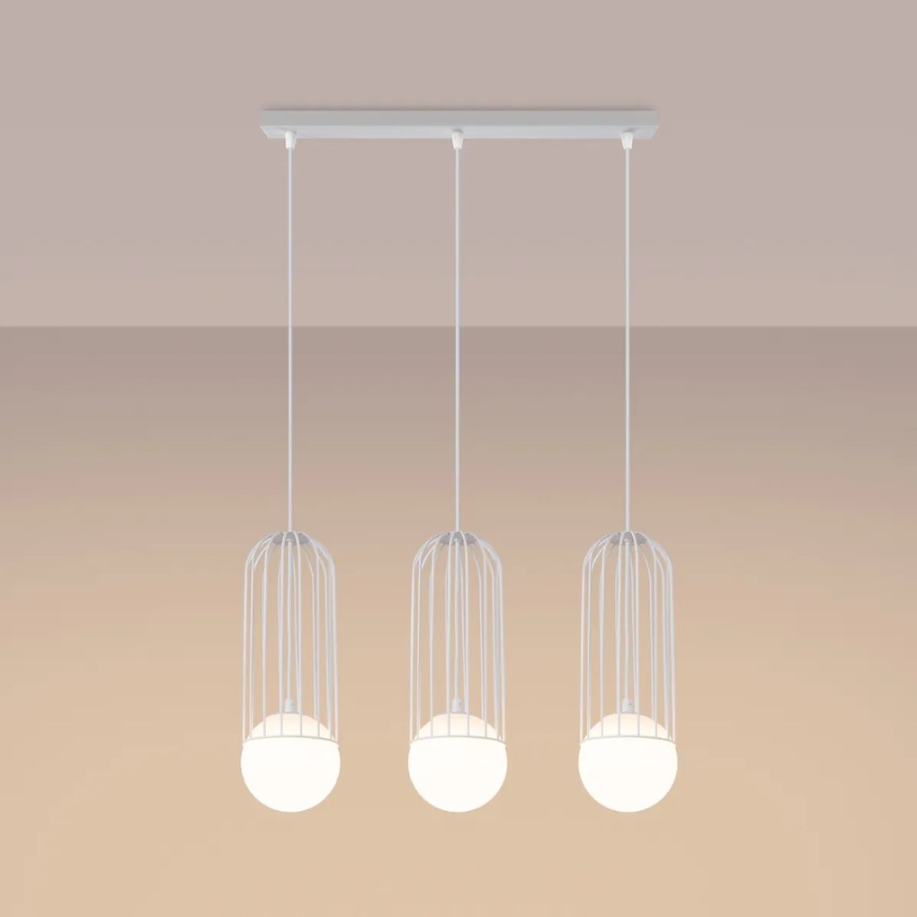 Sollux Lighting Závěsné svítidlo BRINA 3L bílé