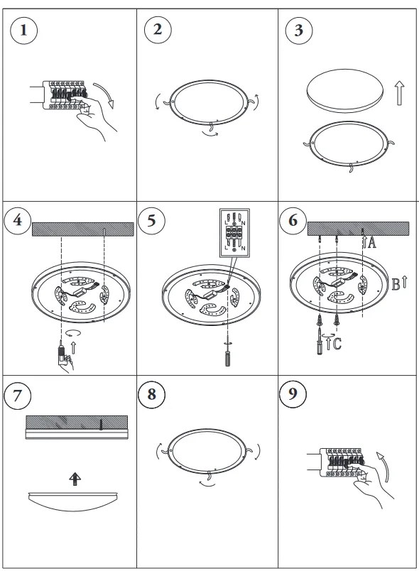 TOP LIGHT Světlo nástěnné-stropní Ocean KM RC, Bílá-Chrom
