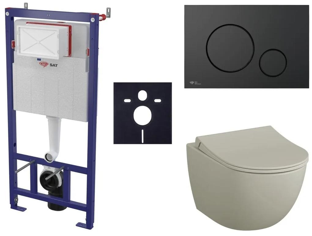 Cenově zvýhodněný závěsný WC set SAT do lehkých stěn / předstěnová montáž+ WC VitrA Sento SIKOSSSENT68K