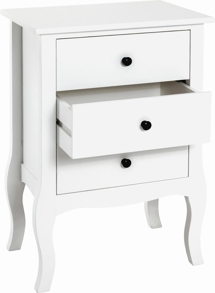 XXXLutz NOČNÍ STOLEK, paulovnie, bílá, 48/70/34 cm - 001931095303