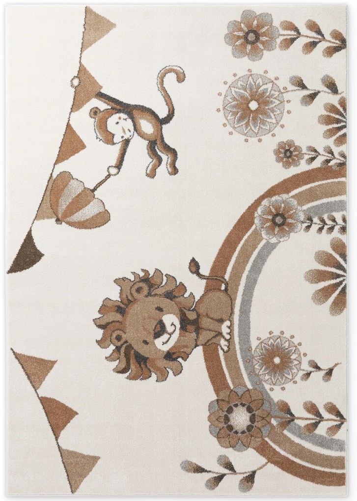 Villeroy & Boch, Dětský kusový koberec Villeroy & Boch Boho Kids 106309 Cream Multicolor, 120x170, bílá, dětský pokoj