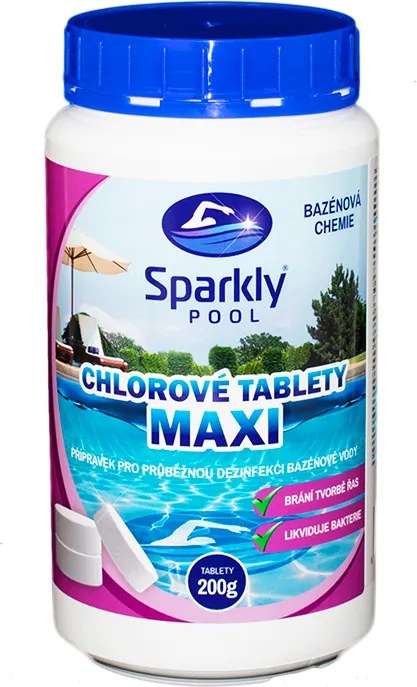 SparklyPool Sparkly POOL Chlorové tablety pomalurozpustné MAXI 1 kg
