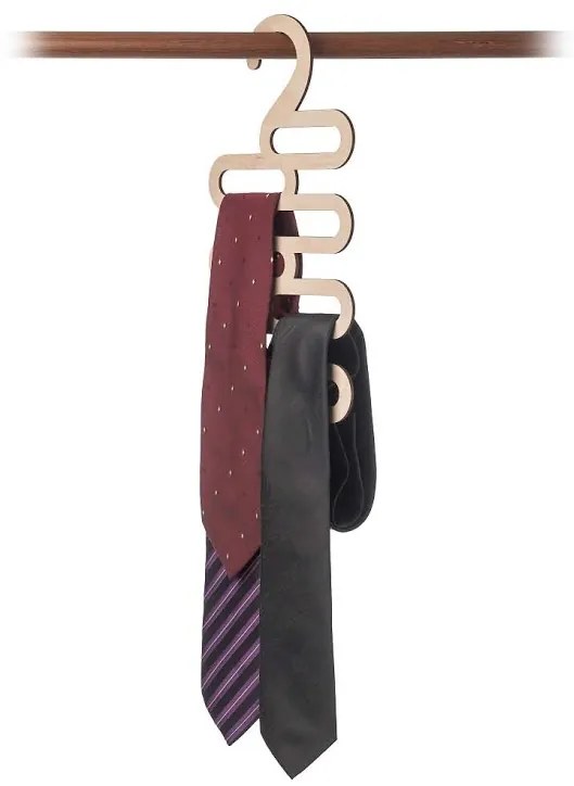 ČistéDřevo Dřevěný věšák na kravaty