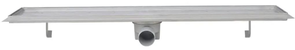 Sprchový odtokový žlab - rovný -  nerezová ocel | 830x140 mm