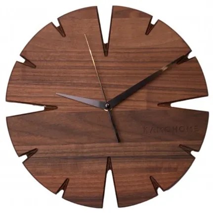 Kamohome Dřevěné nástěnné hodiny APUS Průměr hodin: 40 cm, Materiál: Jasan