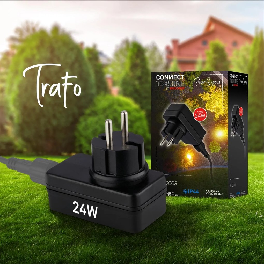 BRI 3924015 CONNECT TO SHINE 24W 12V trafo pro prodloužení od 3 sad, IP67 - BRILONER