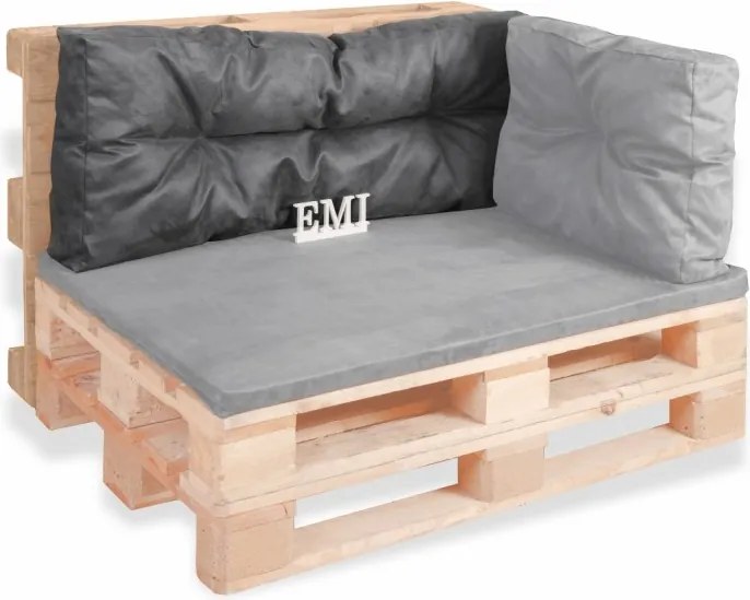 Opěradlo zahradního sedadla šedé EMI