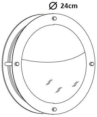 Nordlux 21841031 Malte, venkovní nástěnné svítidlo, 1x60W, kov, pokovená, IP54, průměr 24cm