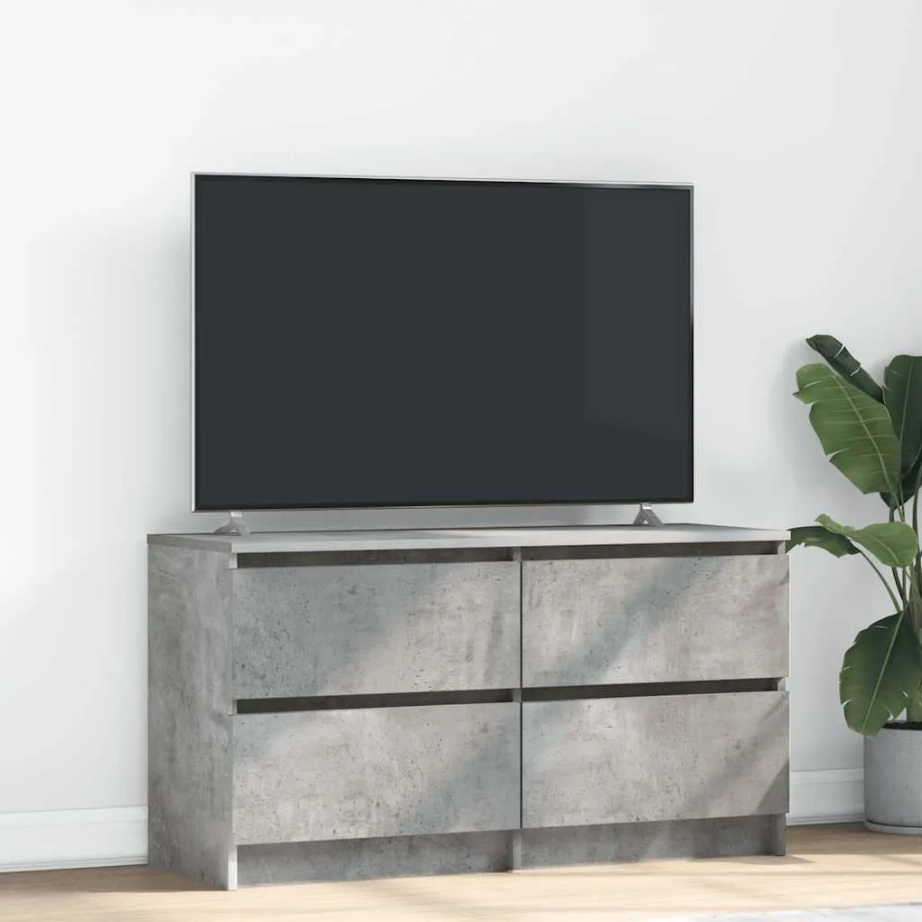 TV skříňka betonově šedá 100x35x54 cm kompozitní dřevo