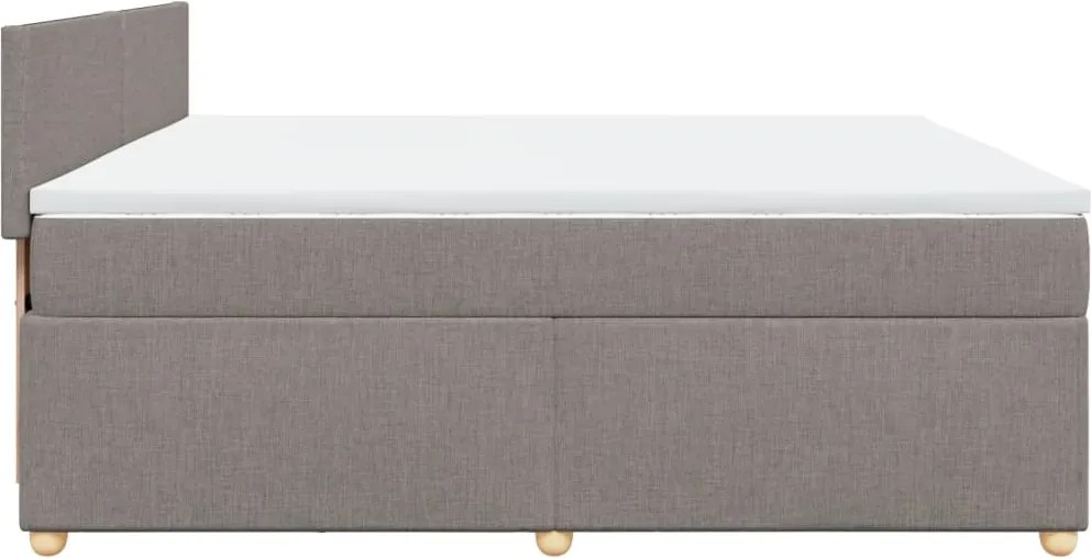Box spring postel s matrací taupe 200x200 cm textil 3286784