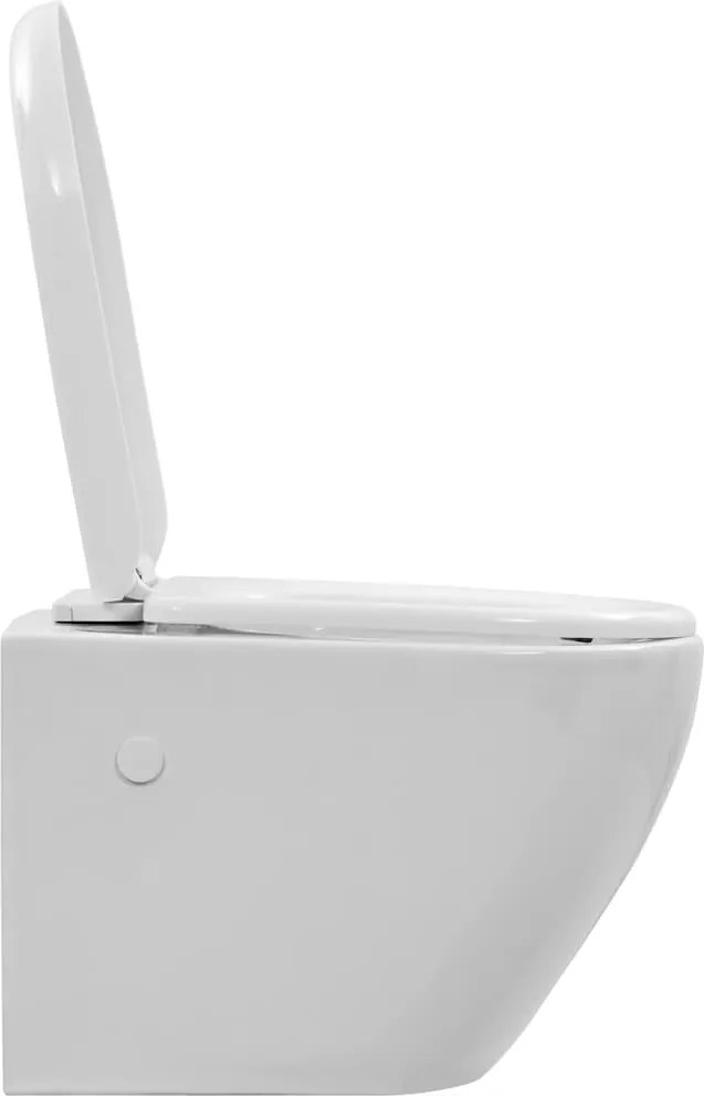 Závěsné WC bez okraje keramické bílé 145237