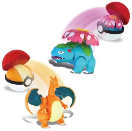 Skládací pokémoni v Pokeballu Varianta: set Charizard a Venusaur, skládací, bez krabice